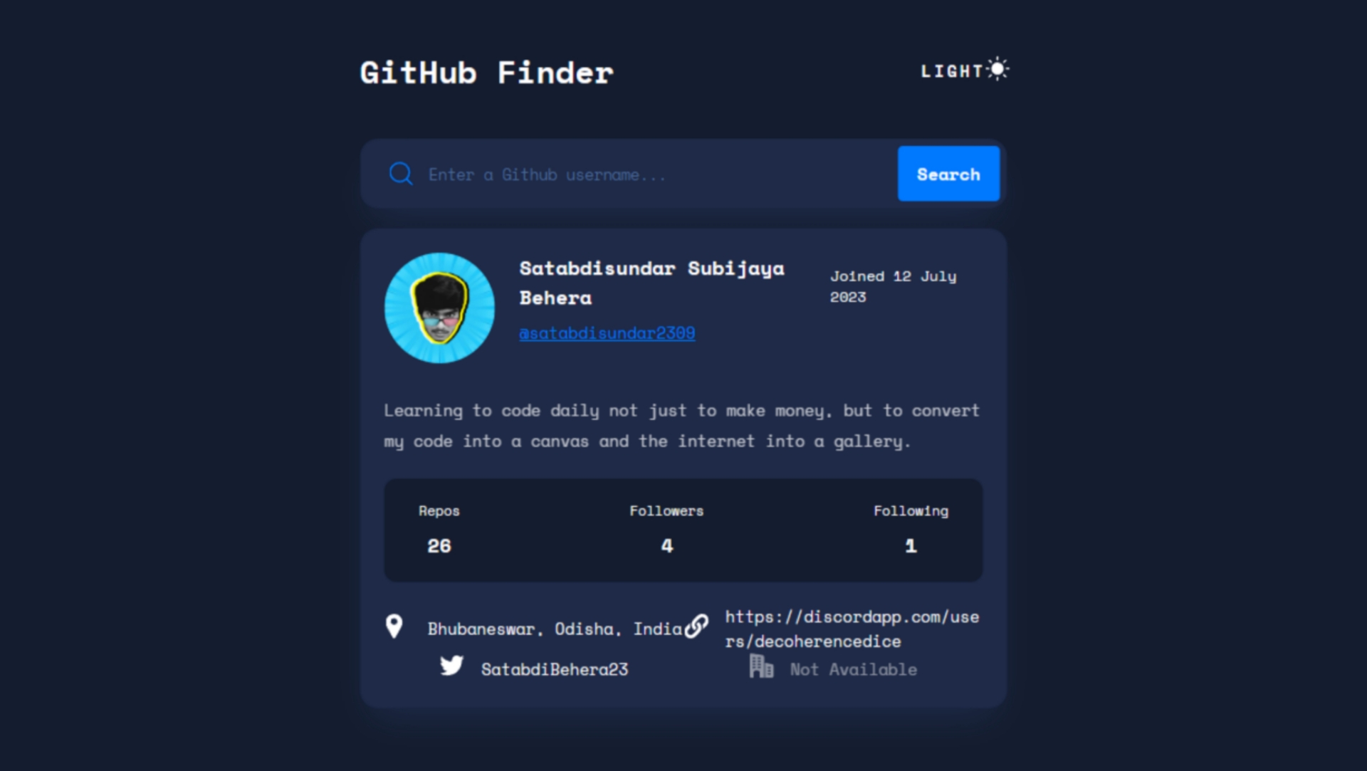 Satabdisundar Behera | Portfolio